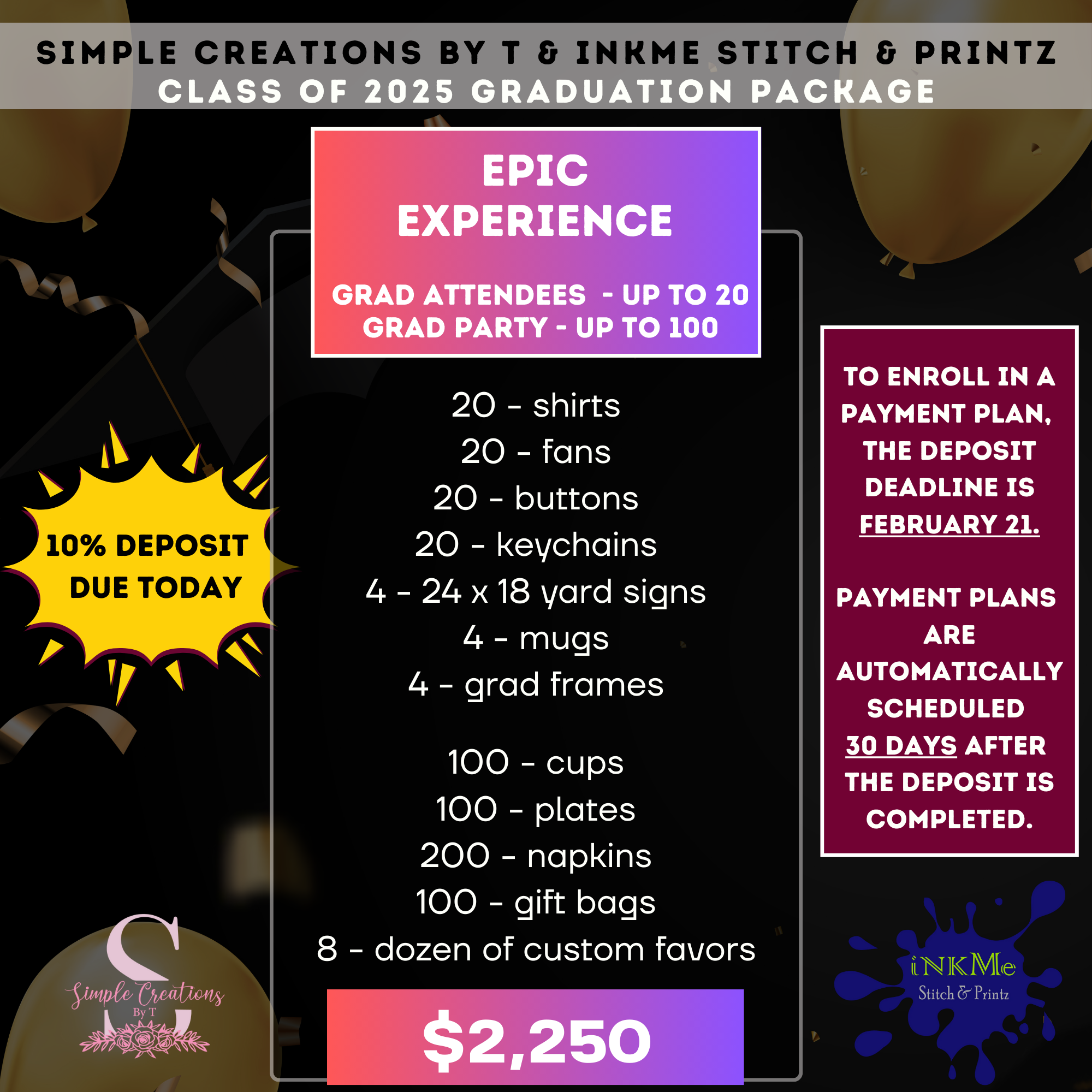 2025 Graduation Package - Epic Experience