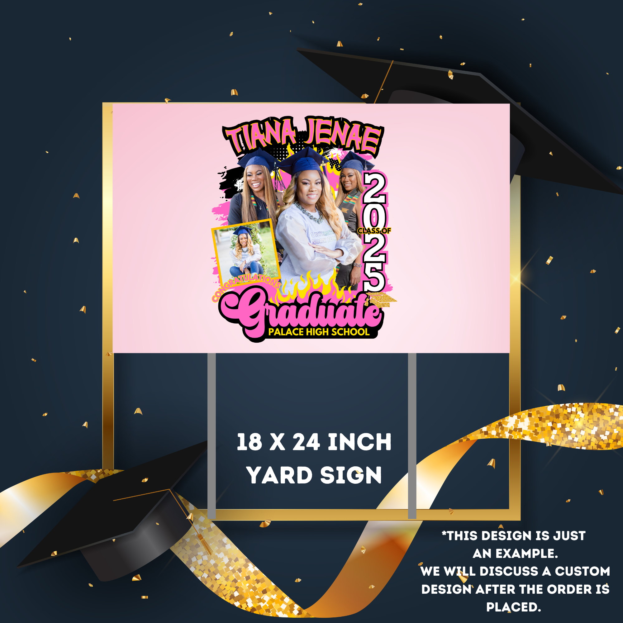2025 Custom Graduation Yard Sign (18 x 24 inch)